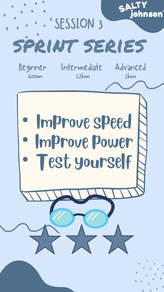 Swim Workouts - Intermediate - Sprint Series - Session 3 – Salty Johnson